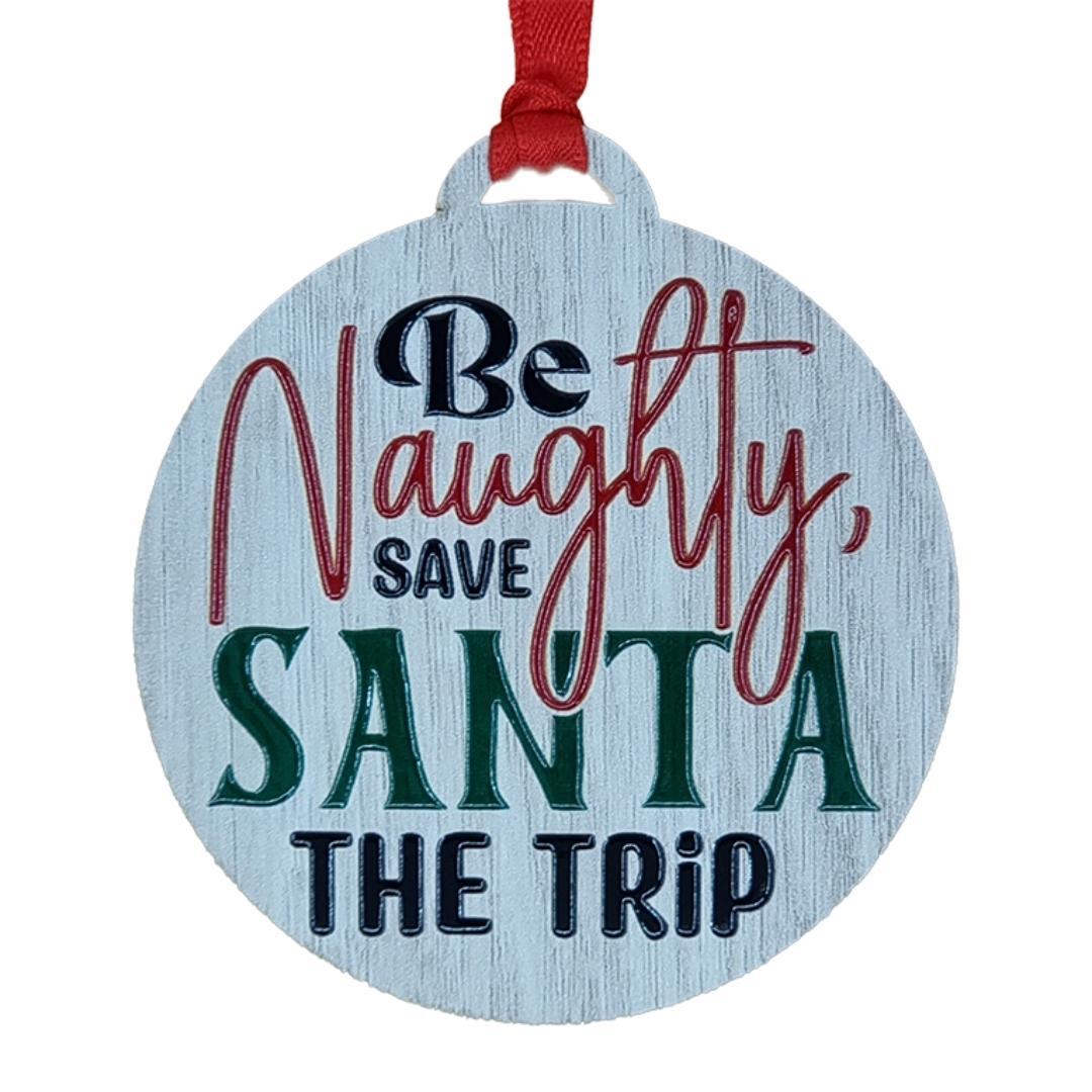 LT Creations Be Naughty Colourful Christmas Hanger New | Little Thistle – Little Thistle Gift Shop