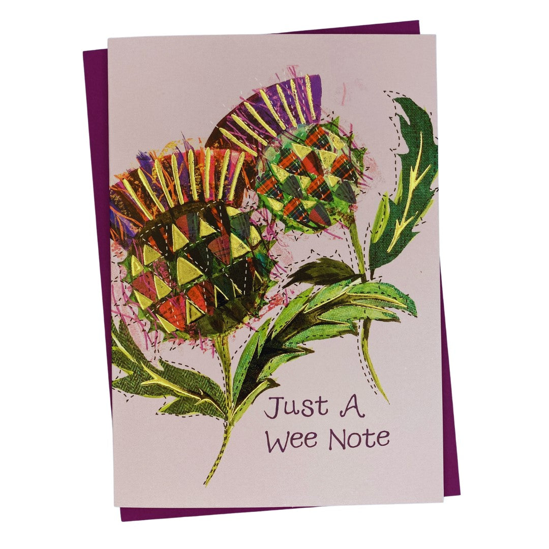 Embroidered Originals Just A Wee Note Thistles Card New | Little ...